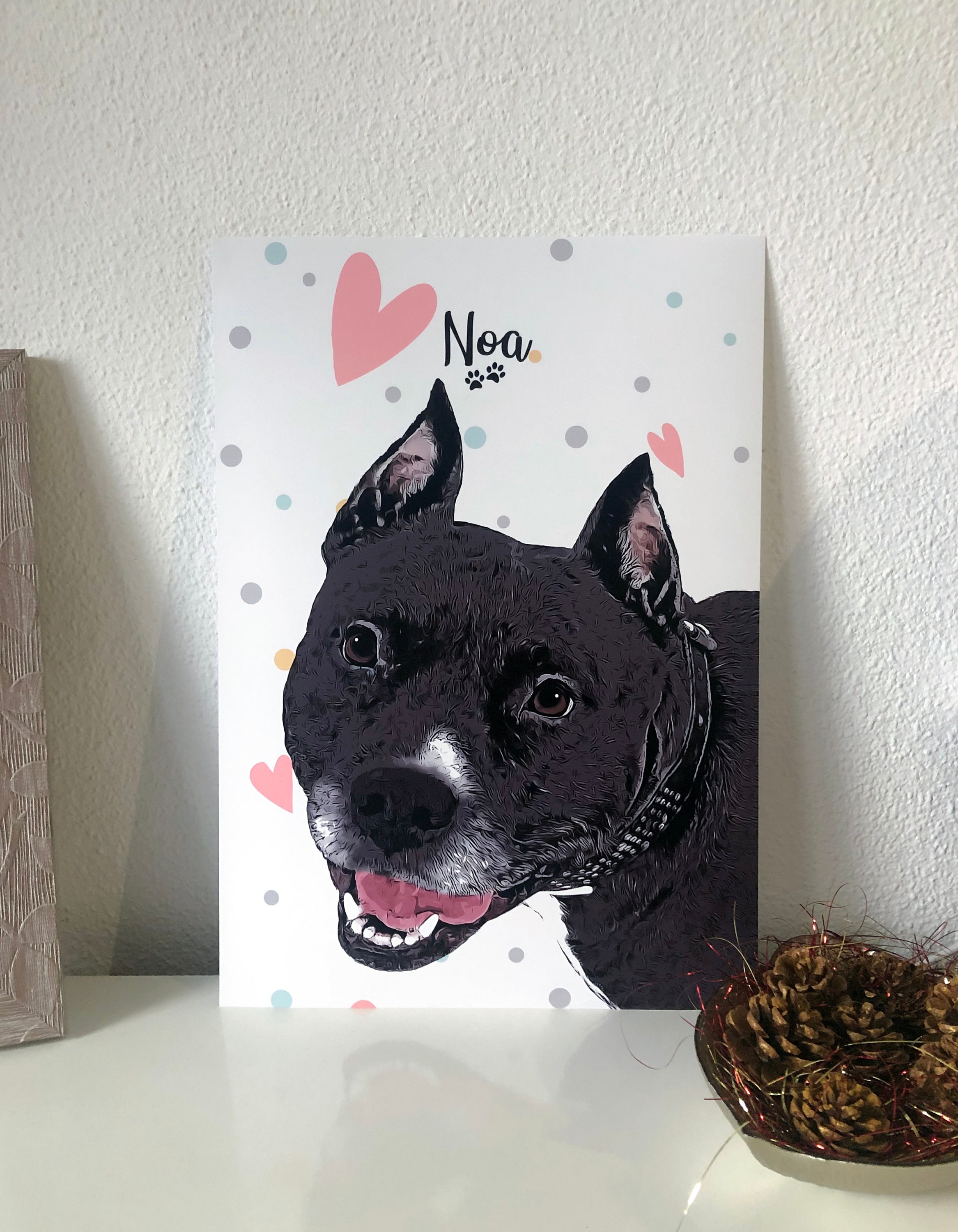 Funny Pet Portrait Custom Dog Portrait Portrait Print Pet | Etsy