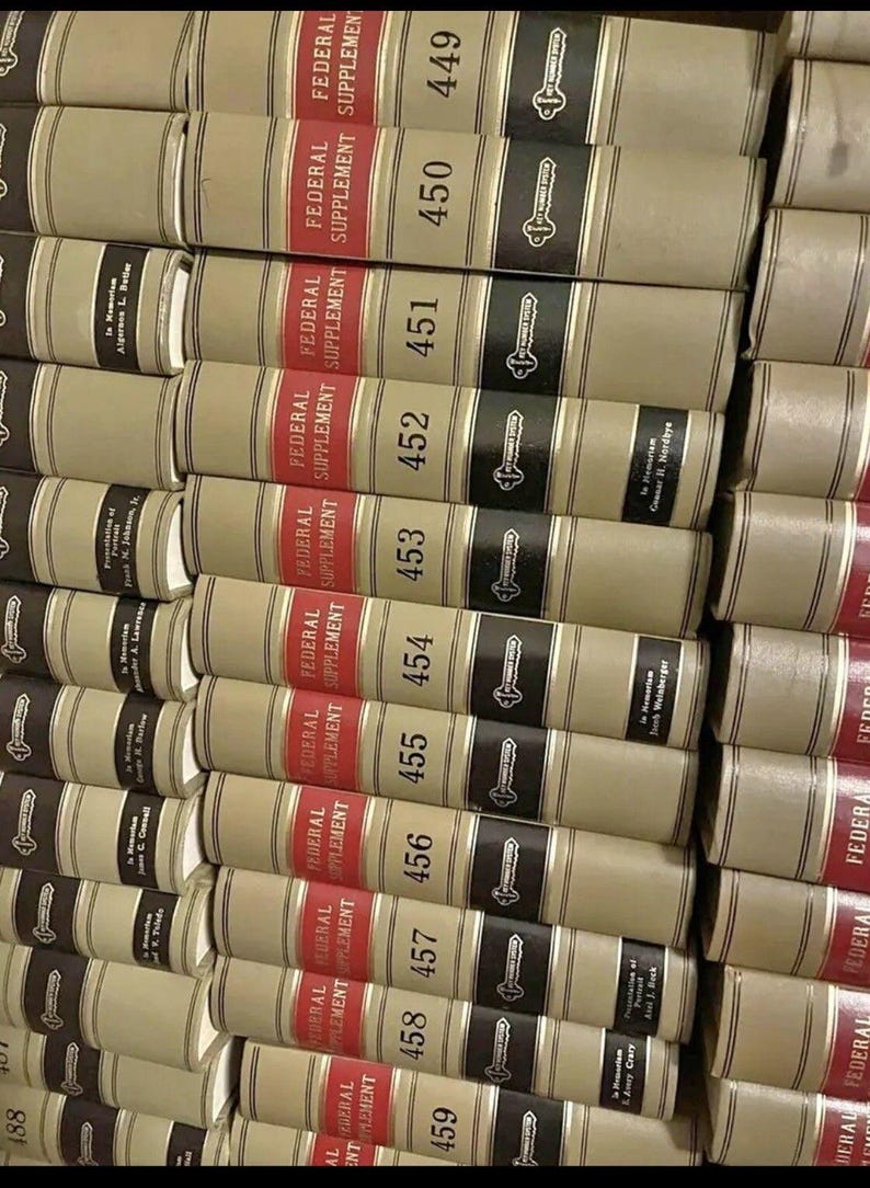 Vintage Federal Supplement Law Books Lot of 5 Staging Decor Library - Etsy