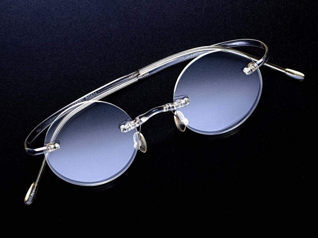 Round Eyeglasses Frame for Prescription Lenses, Made in Italy. Super ...