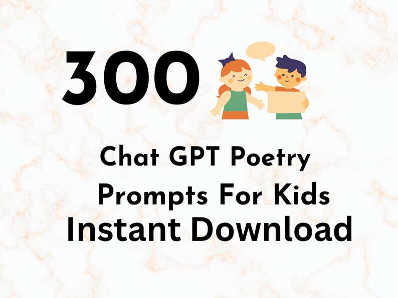 300 Chat GPT Poetry Prompts for Kids - Etsy Australia