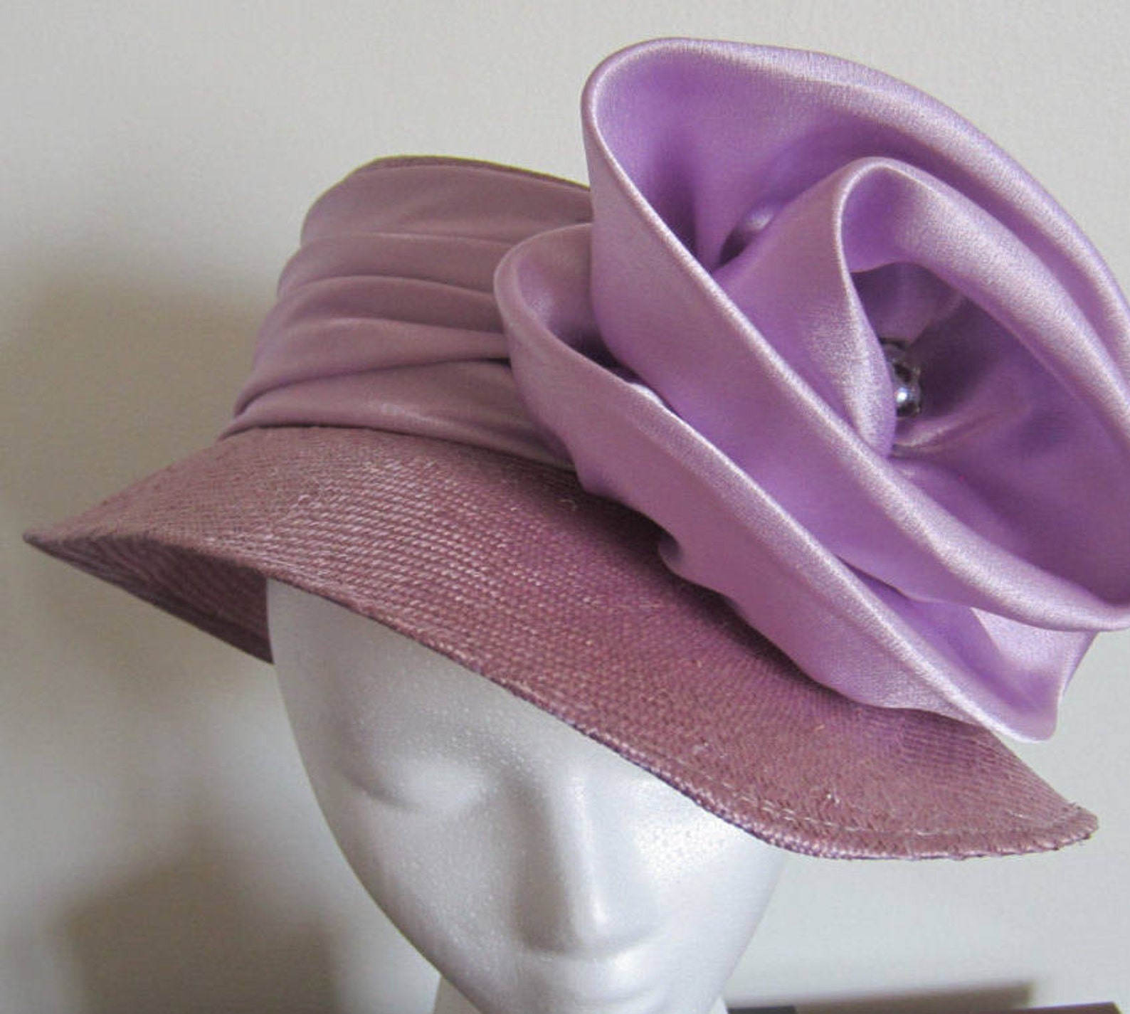 Womens Lilac Fedora Hat With Satin Flower - Etsy