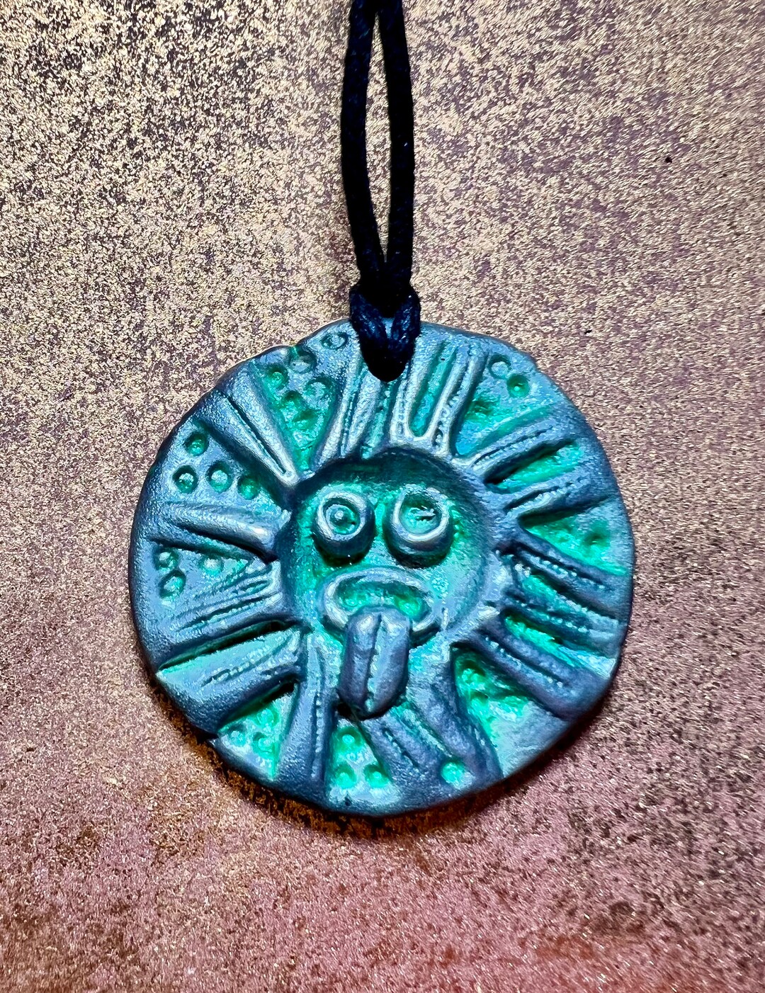 Pewter Aztec Sun God Pendant - Etsy