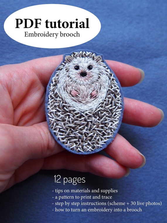 Kits & How To step-by-step diy,embroidery guide Diy flower brooch PDF ...