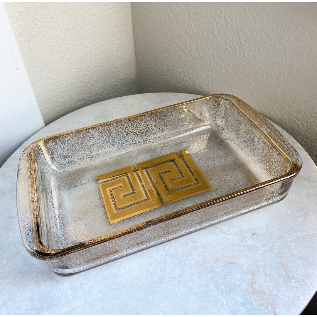 Vintage RARE MCM Georges Briard Pyrex 231 1.5 QT Gold Pattern - Etsy