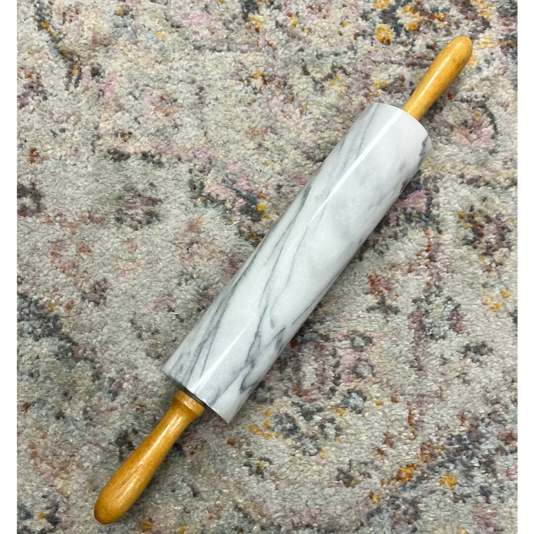 Vintage Marble Stone Rolling Pin 18 Dough Roller Heavy Duty 10 in Stone ...