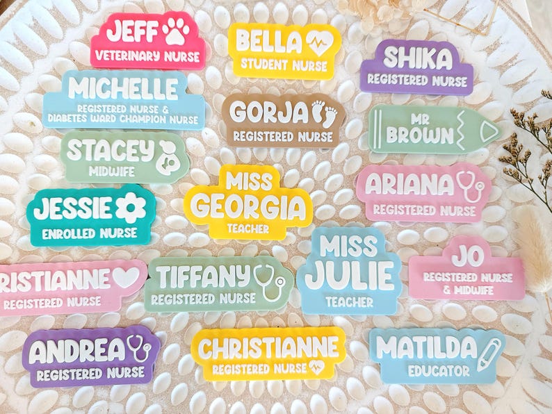 Personalised Name Badge | Name Badges | Work Name Tag | Educator ...