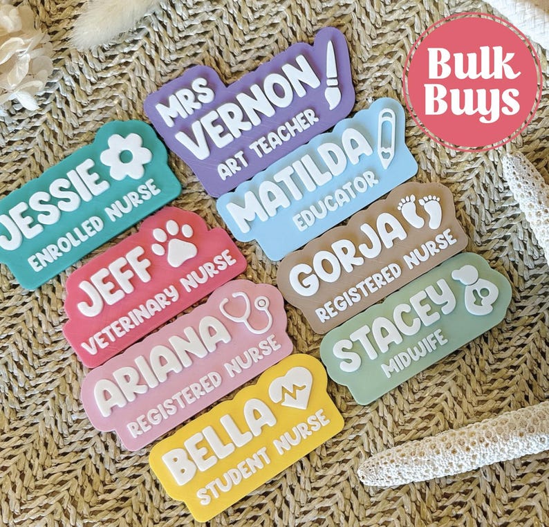 Personalised Name Badge | Name Badges | Work Name Tag | Educator ...