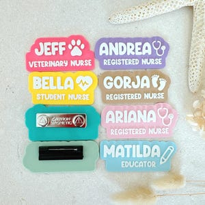 Personalised Nurse Name Badge : Nurse Name Tag, Registered Nurse Gift ...