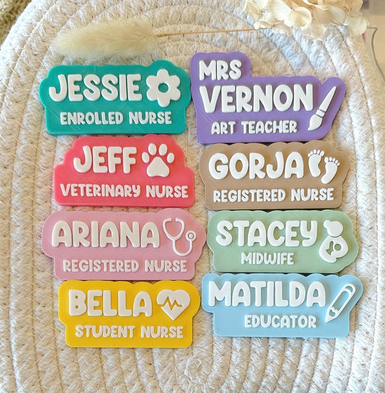Personalised Name Badge | Name Badges | Work Name Tag | Educator ...
