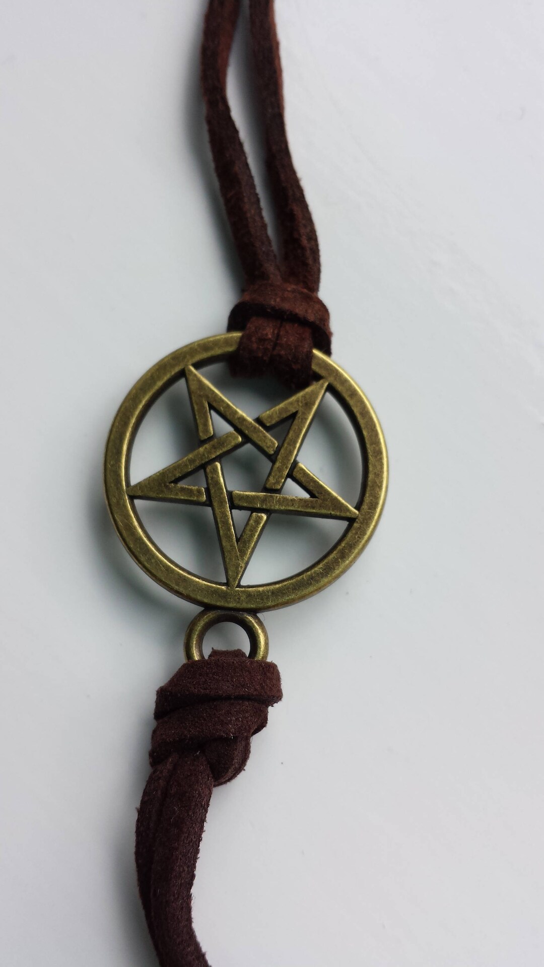 Bronze Pentagram Brown Rope Bracelet - Etsy