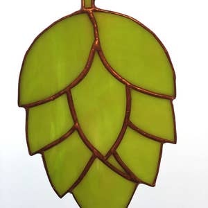 Stained Glass HOPS Suncatcher Glass Ornament Beer Glass - Etsy