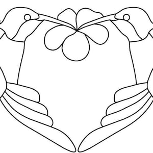 Hummingbird Heart Stained Glass Pattern -two Hummingbird Heart With ...