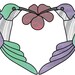 Hummingbird Heart Stained Glass Pattern two Hummingbird Heart With ...