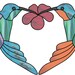 Hummingbird Heart Stained Glass Pattern: Suncatcher PDF File - Etsy