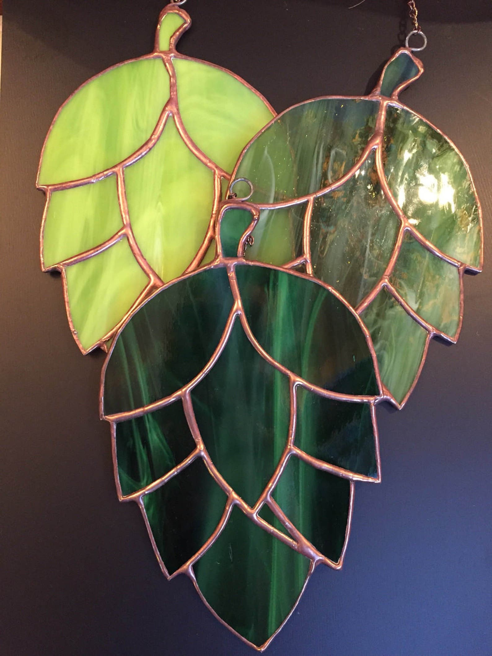 Stained Glass HOPS Suncatcher Glass Ornament Beer Glass - Etsy