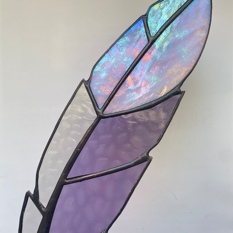 Glass Feather - Etsy