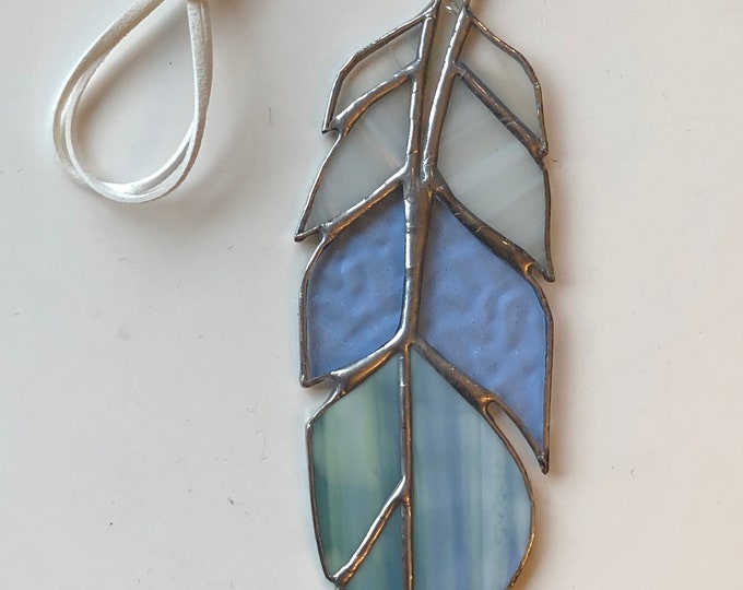 Stained Glass Feather Suncatcher Window Décor Ornament - Etsy