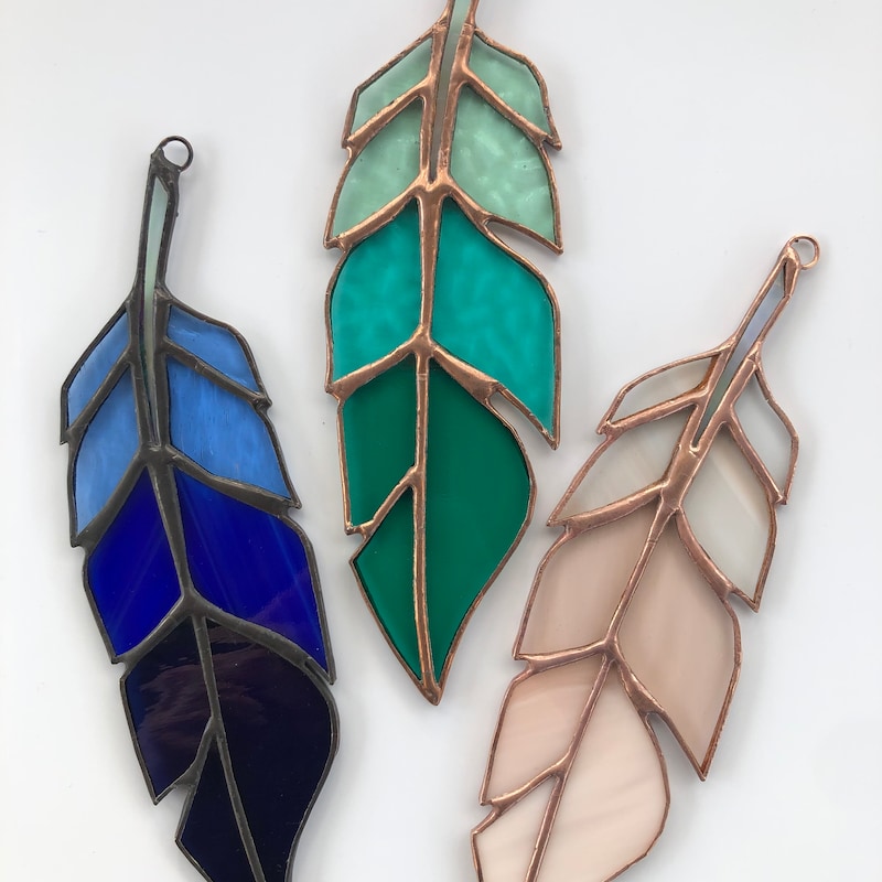 Stained Glass Feathers - Etsy