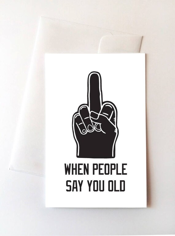 Middle Finger Birthday Card Funny Ratchet Sloppy 30 | Etsy