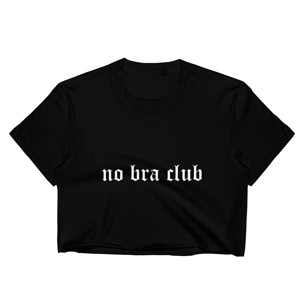 Women's No Bra Club Crop Top T Shirt Baby Girl Cute | Etsy