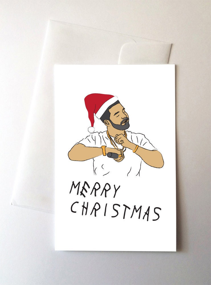 Rapper Dancing Merry Christmas Greeting Card, Funny Rap Rapper Trill - Etsy