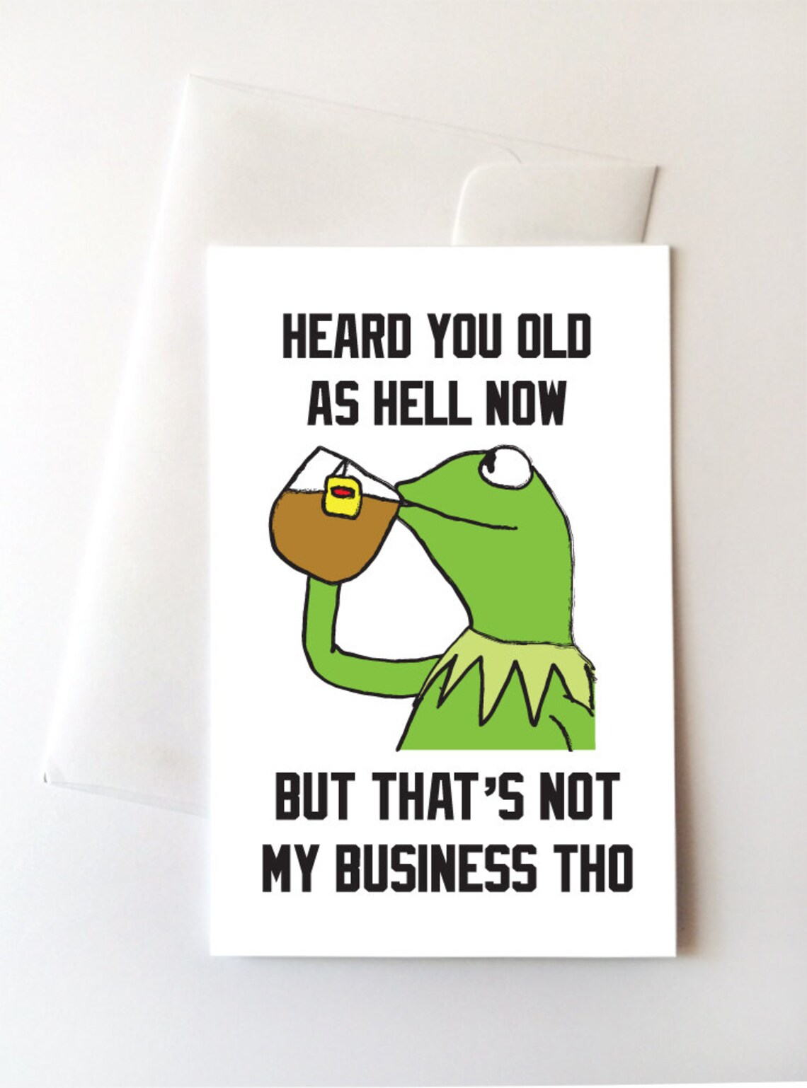 Funny Tea Meme Happy Birthday Card - Etsy