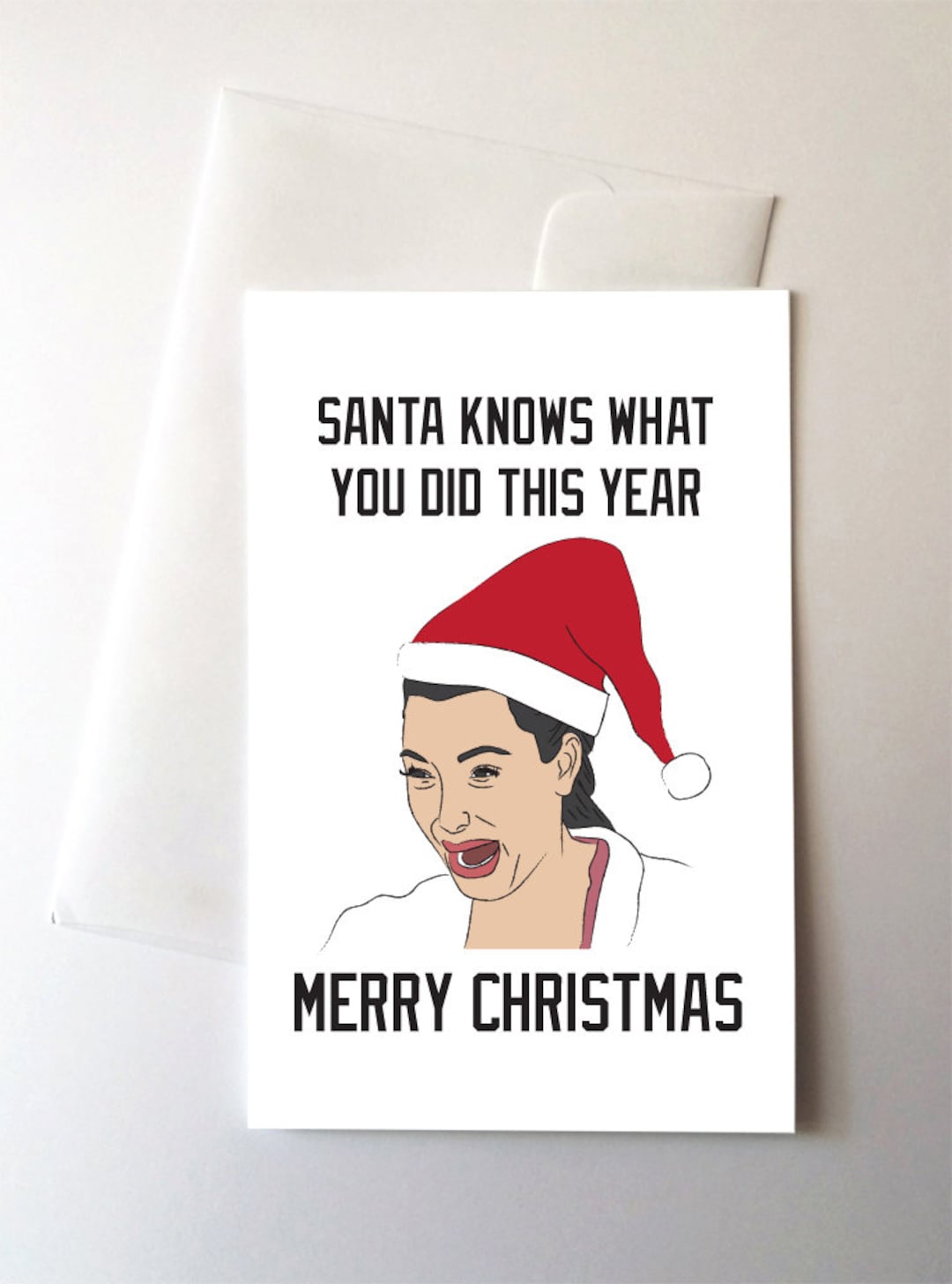 Crying Meme Christmas Card, Joke Dark Humor Millennial Bad Santa - Etsy