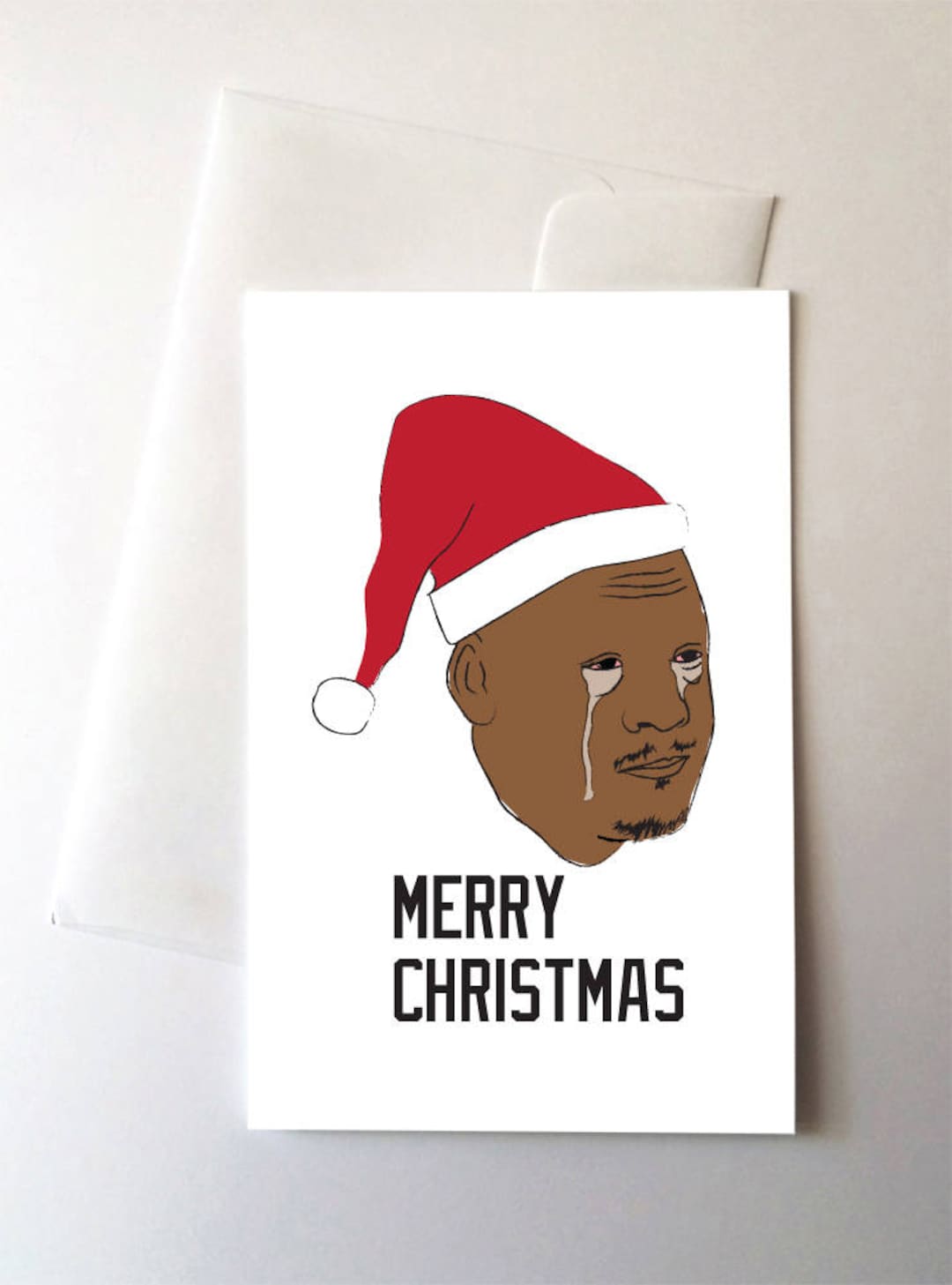 Crying Meme Christmas Card, Meme, Funny, Ratchet Pun - Etsy