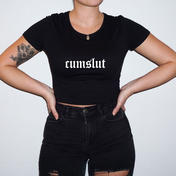 Daddys Cumslut Crop Top Etsy