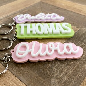 Custom Acrylic Name Keychain | Backpack Keychain | Kids Personalized ...