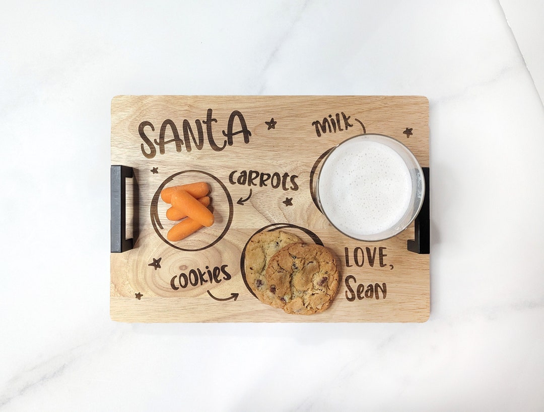 Personalized Santa Board | Cookies, Milk and Carrots for Santa ...