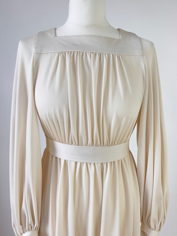 Vintage 70s Wedding Dress - Label: Diolen Loft - Size… - Gem