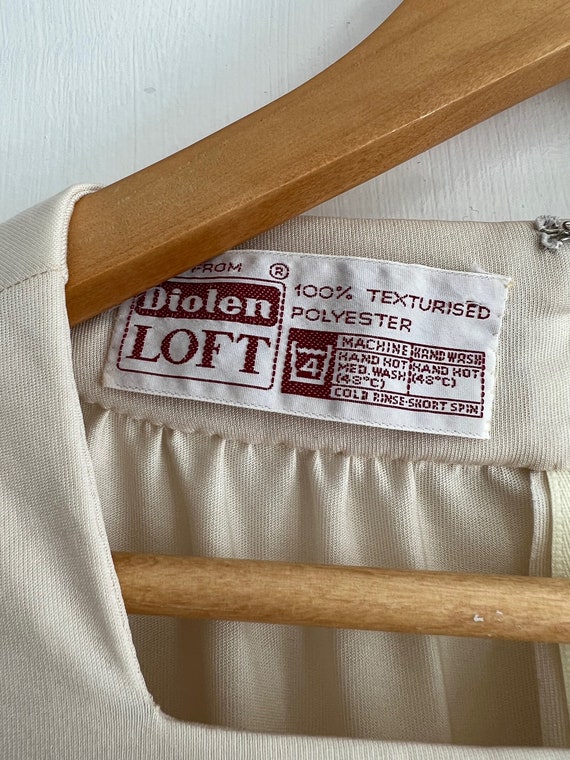 Vintage 70s Wedding Dress - Label: Diolen Loft - Size… - Gem