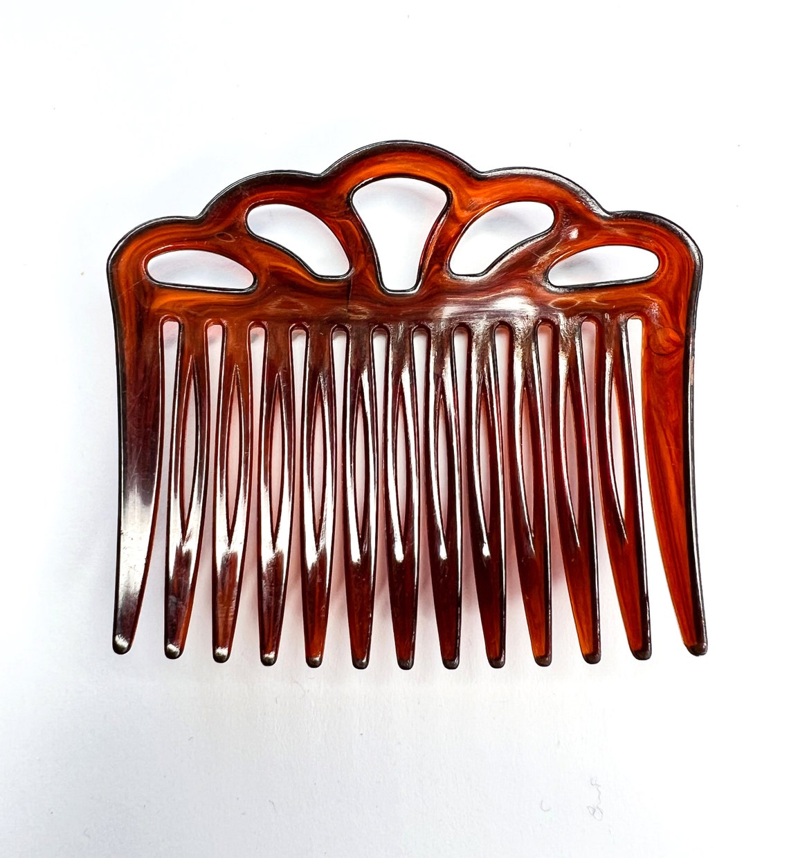 Vintage 1940s Hair Comb Celluloid Fan Shaped - Etsy
