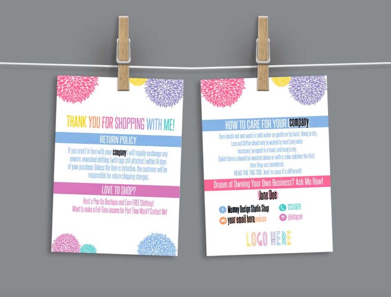 Thank You/Care Card Multi Color PomPom Home Office | Etsy