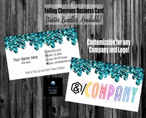 Chevron Chic Business Card Bundles HO Approved Compliant | Etsy