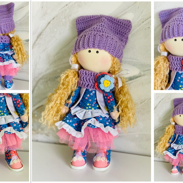 Handmade Fabric Dolls - Etsy