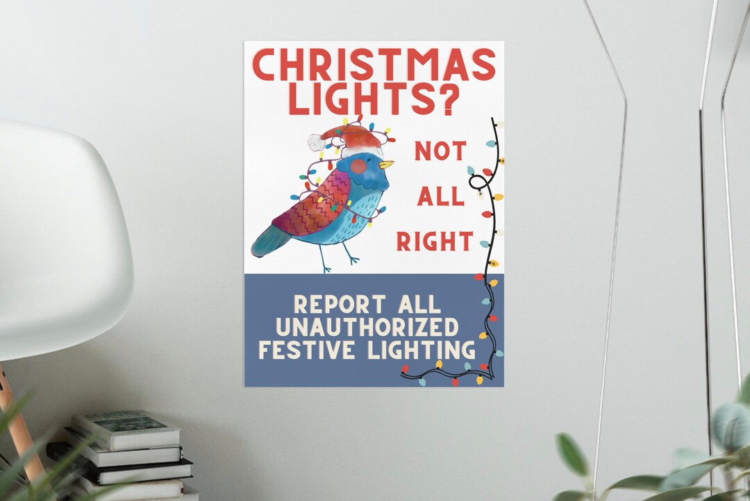 War on Christmas Propaganda Poster Print Christmas Lights - Etsy