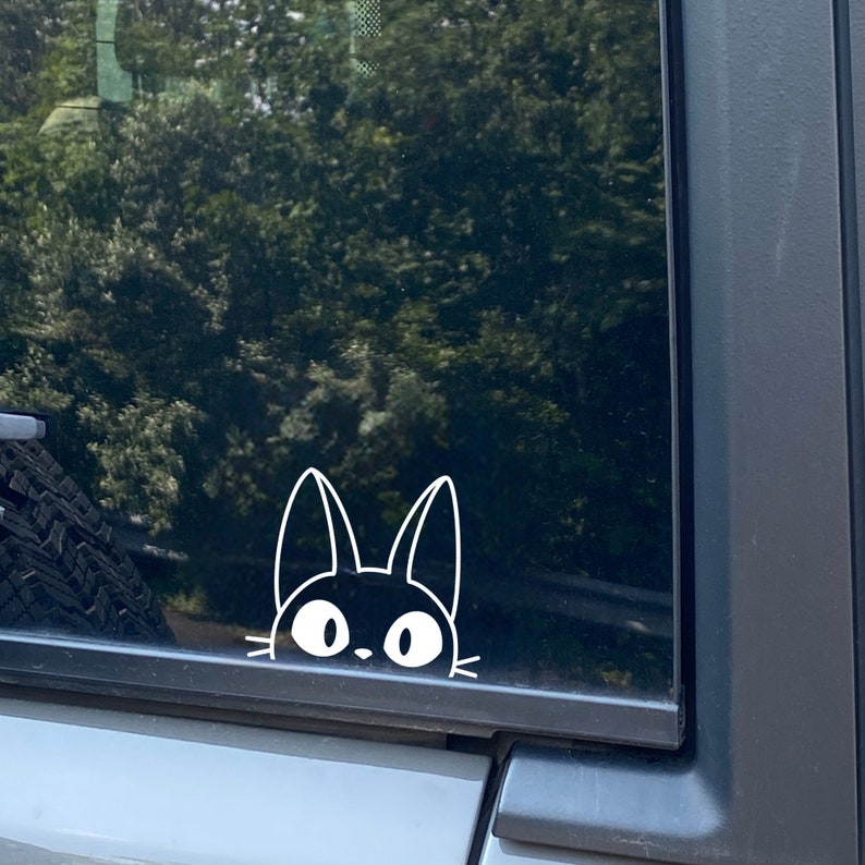 Kiki's Delivery Service Peeking Jiji Cat Inspired Window/ Car /mirror ...