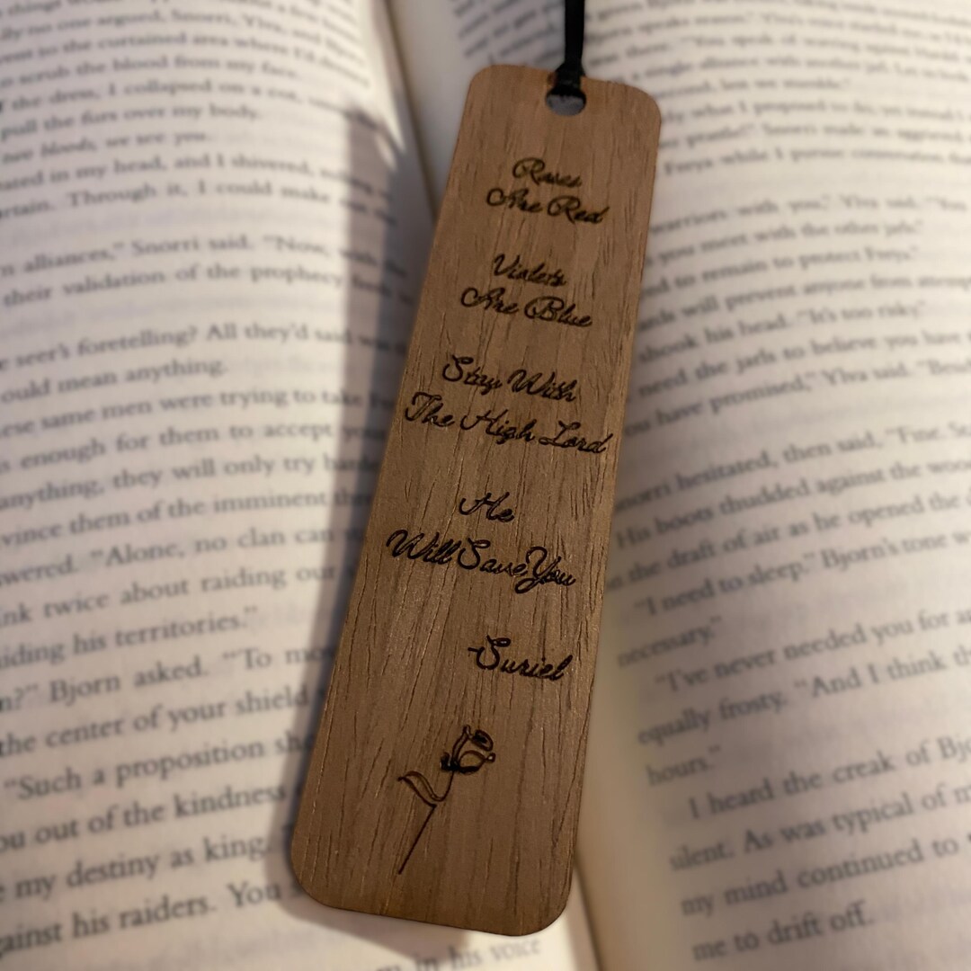 ACOTAR Bookmark With Poem From Suriel Wooden Bookmark - Etsy