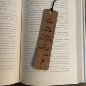 ACOTAR Bookmark With Poem From Suriel Wooden Bookmark - Etsy