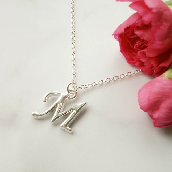 M Necklace - Etsy