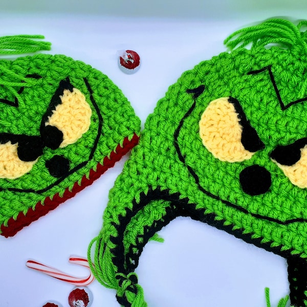 Crochet Grinch Hat - Etsy