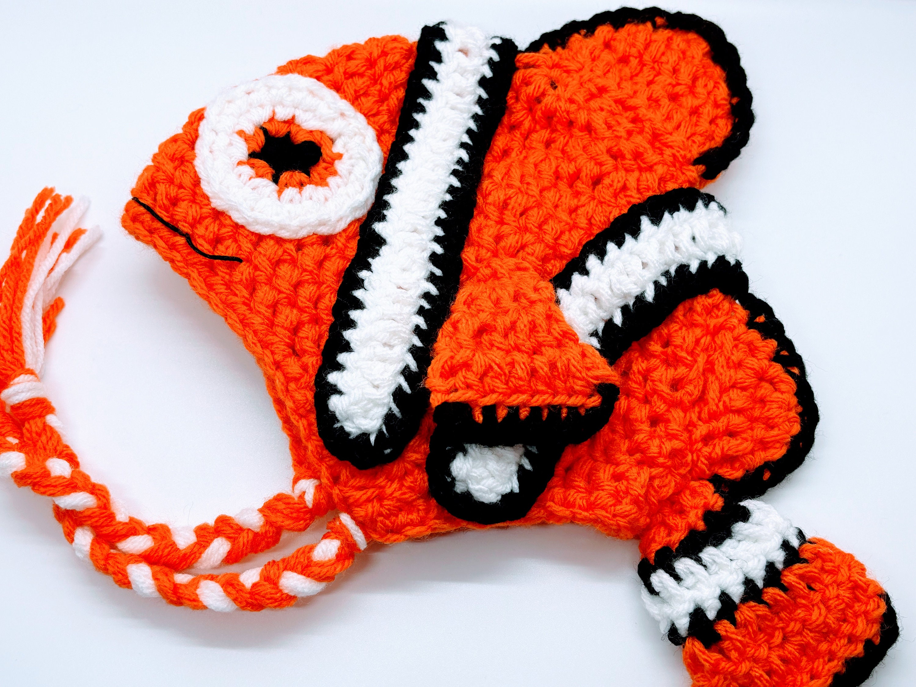 Nemo Beanie, Clownfish Hat, Summer Baby Hat, Summer Baby Shower, Fish ...