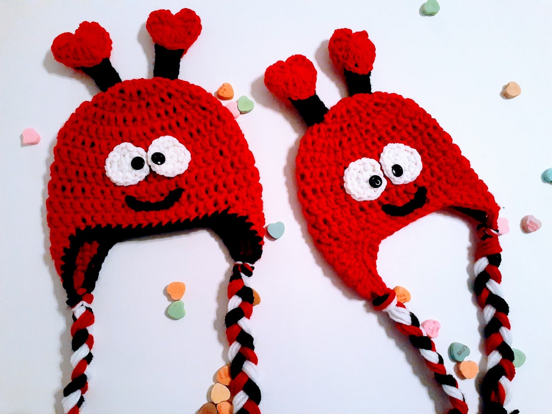 Love Bug Beanie, NB Love Bug, Red Hearts, February Baby, 3-6 Valentine ...