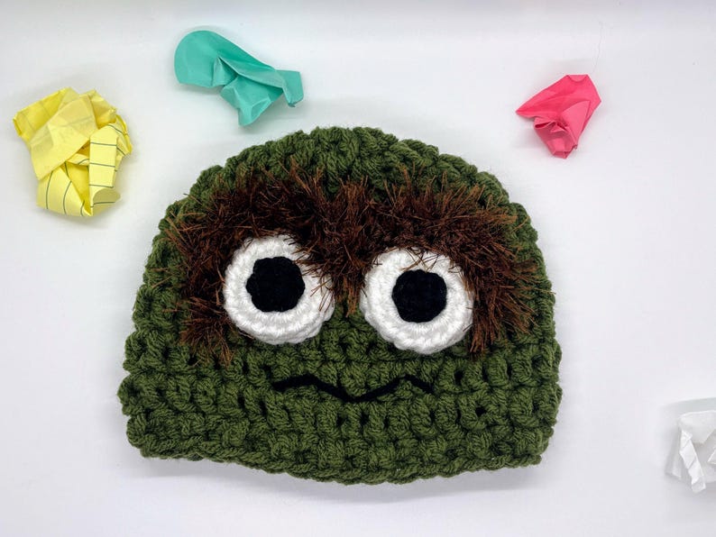Muppet Inspired Beanies, Elmo Hat, Cookie Monster Hat, and Oscar the ...