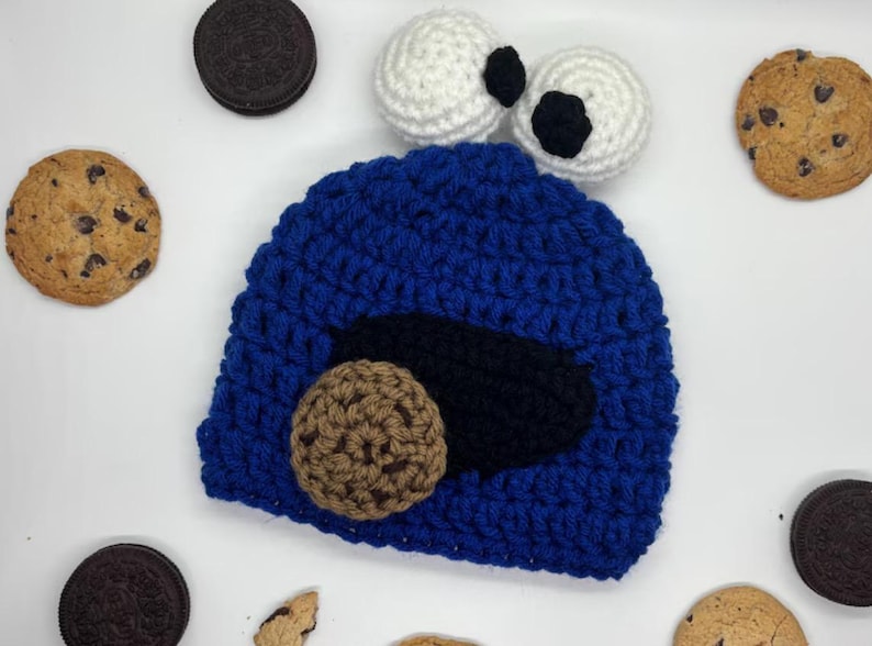 Muppet Inspired Beanies, Elmo Hat, Cookie Monster Hat, and Oscar the ...