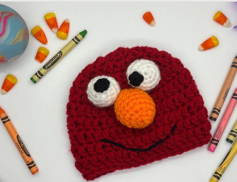 Muppet Inspired Beanies, Elmo Hat, Cookie Monster Hat, and Oscar the ...