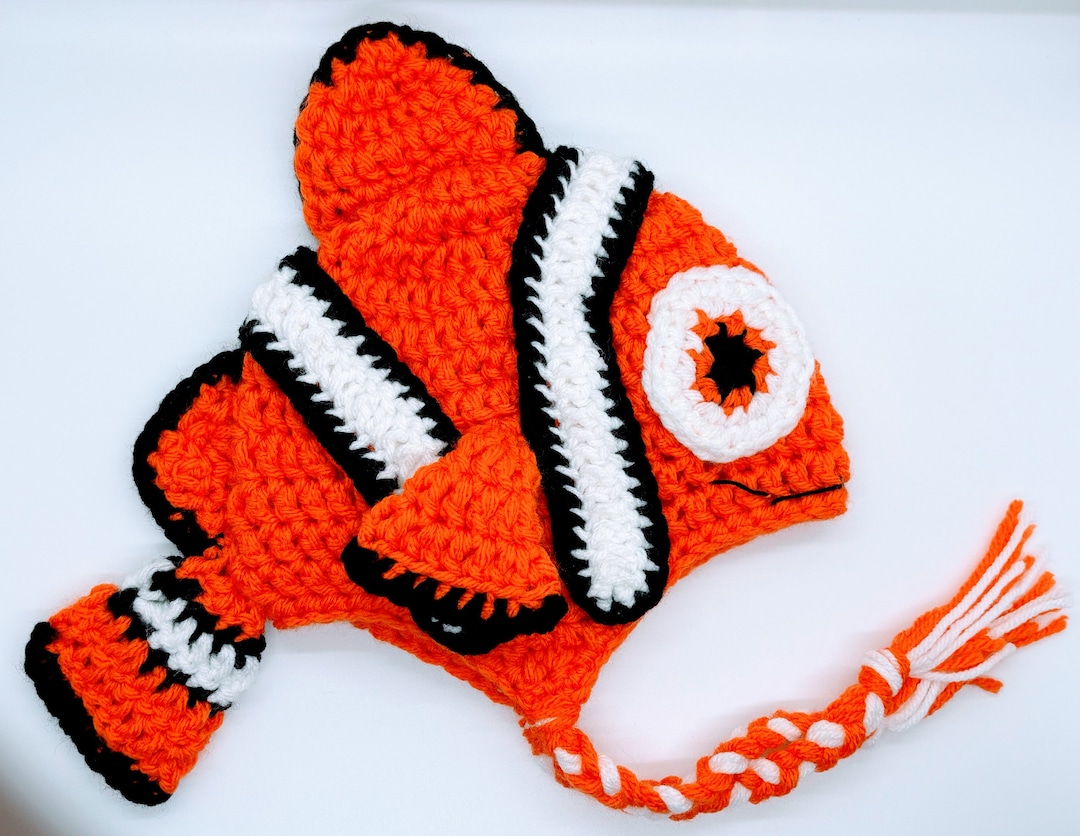 Nemo Beanie, Clownfish Hat, Summer Baby Hat, Summer Baby Shower, Fish ...
