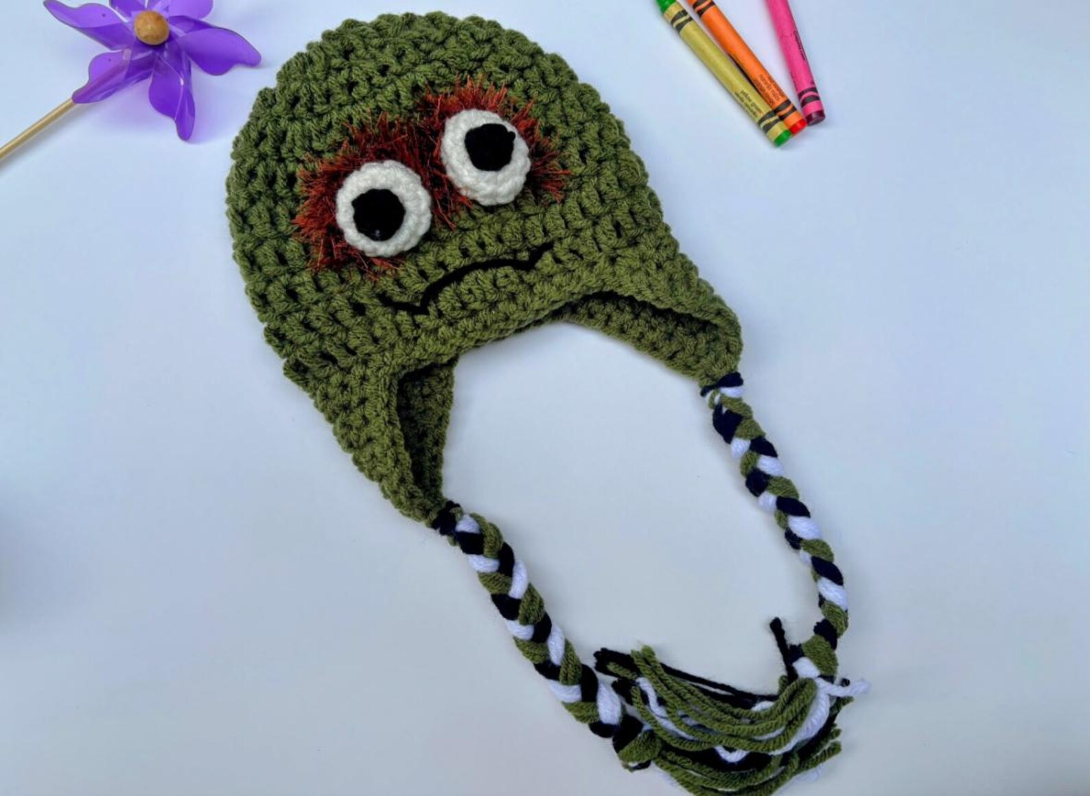 Muppet Inspired Beanies, Elmo Hat, Cookie Monster Hat, and Oscar the ...